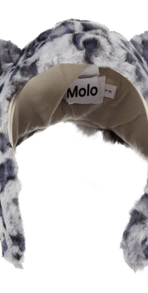 Molo - Snowy leopard-print faux fur hat