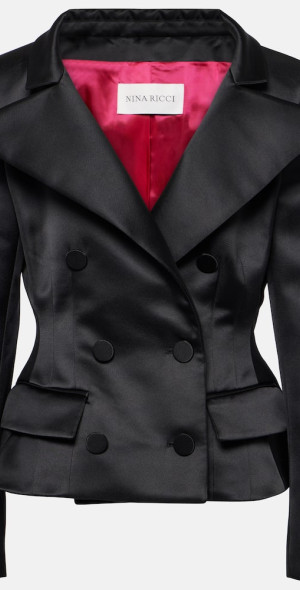 Nina Ricci - Peplum duchesse satin blazer