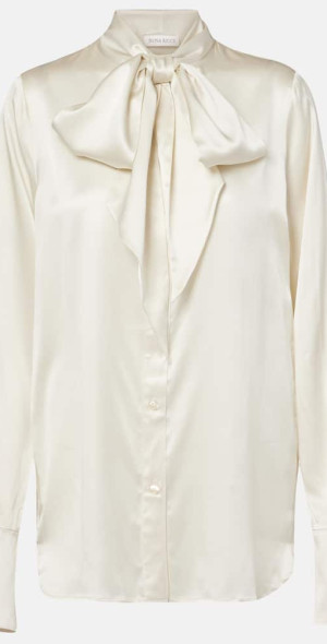 Nina Ricci - Tie-neck satin blouse