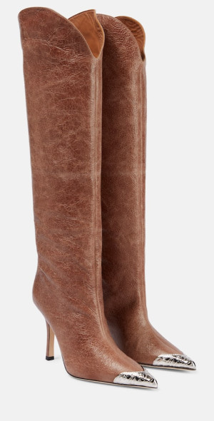 Paris Texas - Nadia leather knee-high boots