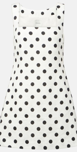 Posse - Alice polka-dot linen minidress