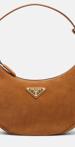 Prada - ArquÃ© suede shoulder bag