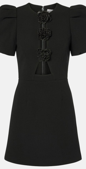 Rebecca Vallance - Aubree floral-appliquÃ© crÃªpe minidress