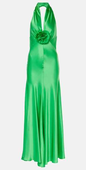 Rodarte - Rose halterneck silk gown