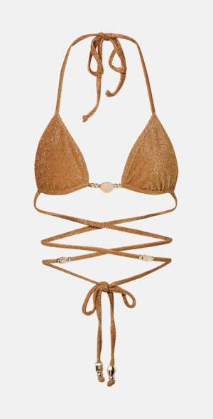 Same - Shell embellished bikini top