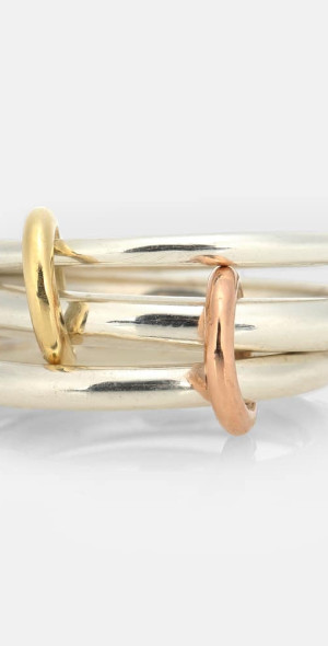 Spinelli Kilcollin - Daphne 18kt gold and sterling silver linked rings