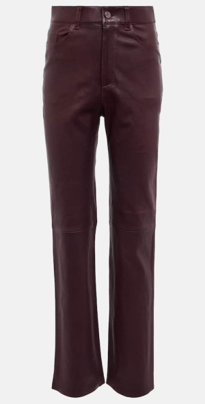 Stouls - Terry high-rise straight leather pants
