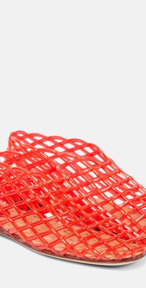 The Row - Mara fishnet PVC ballet flats