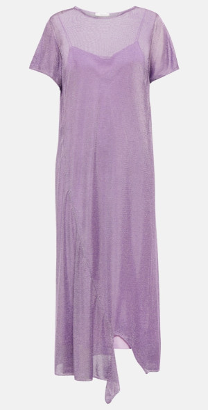 The Row - Pasol metallic knit midi dress