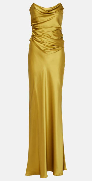 The Sei - Silk satin bustier gown