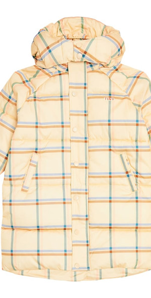 Tinycottons - Checked cotton puffer coat