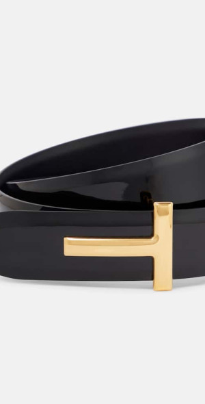 Tom Ford - Monogram patent leather belt