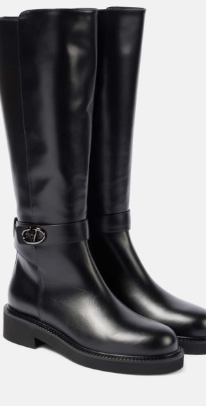 Valentino Garavani - VLogo Locker leather knee-high boots