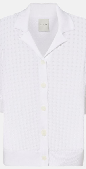 Varley - Ellie open-knit cotton cardigan