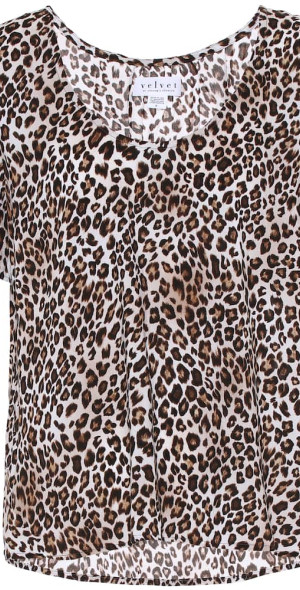 Velvet - Caroline leopard-print blouse