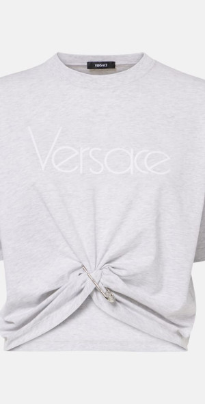 Versace - 1978 Re-Edition logo cotton crop top