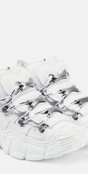 Vetements - x New Rock leather platform sneakers