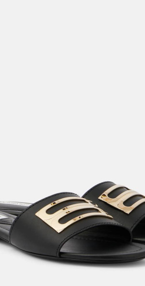 Victoria Beckham - Logo leather slides