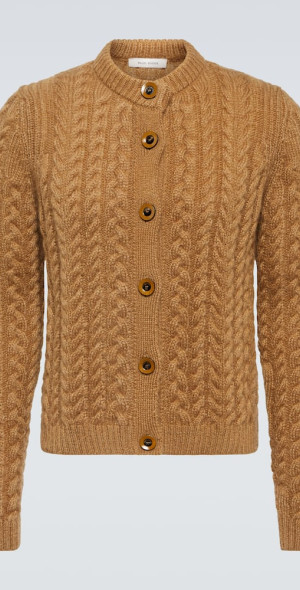 Wales Bonner - Cable-knit mohair-blend cardigan