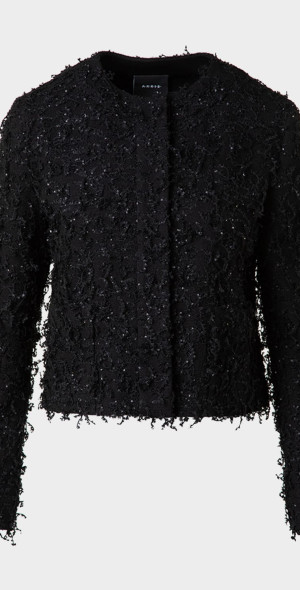 Akris - Bea Micro Sequin Fringed Boucle Shirt Jacket