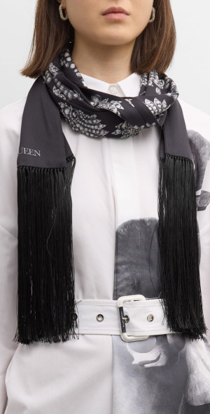 Alexander McQueen - Victorian Opera Satin Scarf