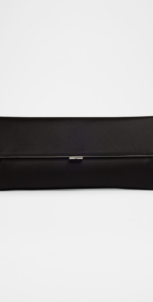 Amina Muaddi - Ami Framed Satin Clutch Bag