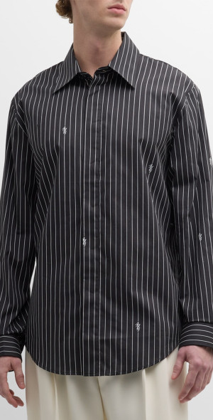 Amiri - Men's Pinstripe Button-Down Shirt
