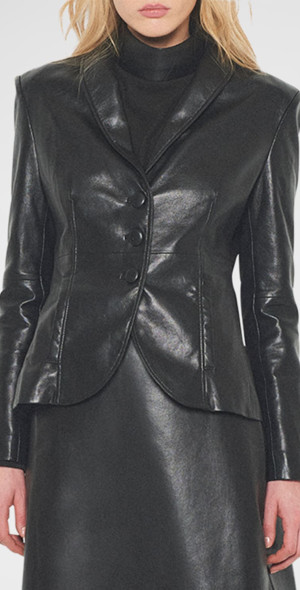 AS by DF - Denise Tailored Recycled Leather Blazer