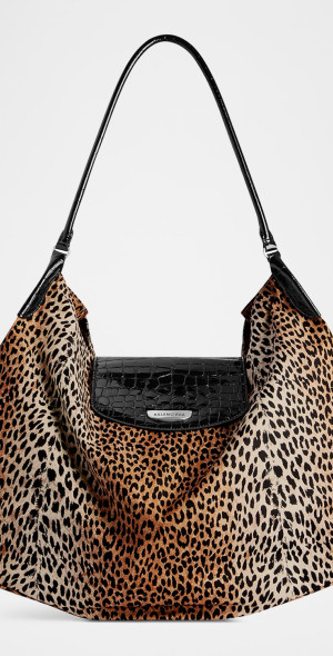 Balenciaga - Geneve Large Leopard-Print Hobo Bag