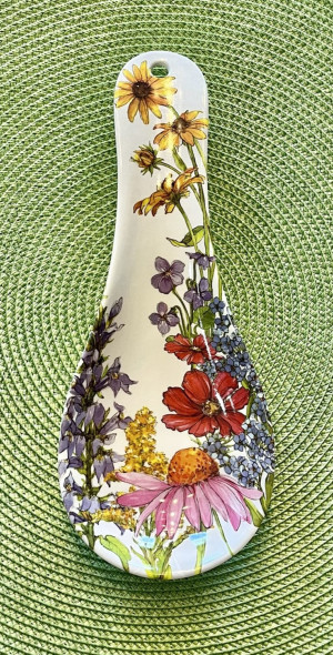 Bamboo Table - Wildflower Spoon Rest