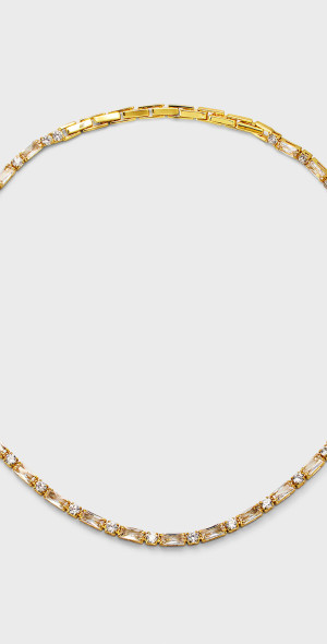 BaubleBar - Kerri 18K Gold Plated Tennis Necklace