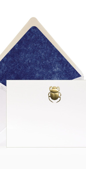 Bell'INVITO - Scarab Stationery Set, Box of 12