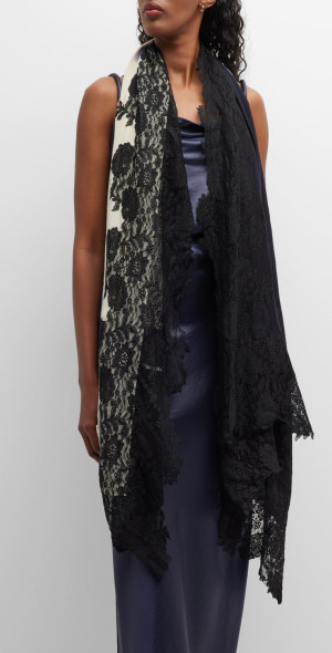Bindya - Tie-Dye Lace Evening Wrap