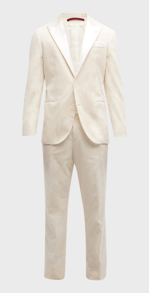 Brunello Cucinelli - Men's Hollywood Glamour Satin Peak Corduroy Tuxedo