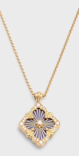 Buccellati - Opera Tulle Pendant Necklace with Big Motif Blue and ...