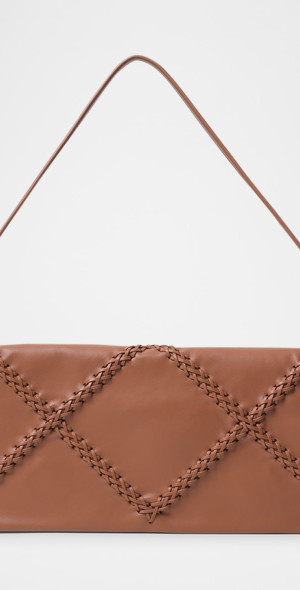 Callista - Fold-Over Flap Leather Shoulder Bag