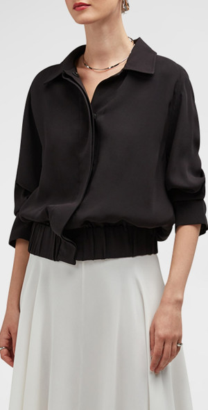 CARESTE - Denise Button-Down Silk Jacket