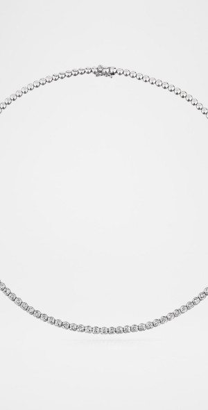 Cassidy Diamonds - 18K White Gold Half Way Around Diamond Tennis ...