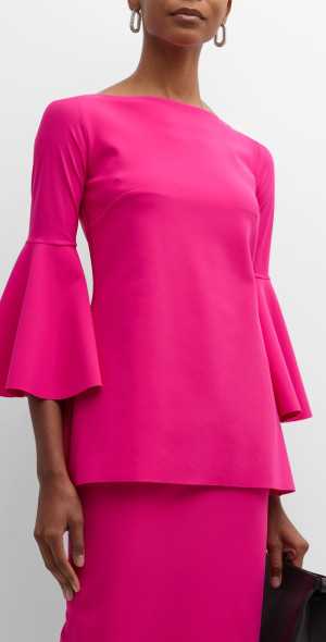 Chiara Boni La Petite Robe - Bell-Sleeve Boat-Neck Tunic
