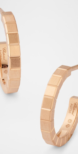 Chopard - 18K Rose Gold Ice Cube Mini Hoop Earrings