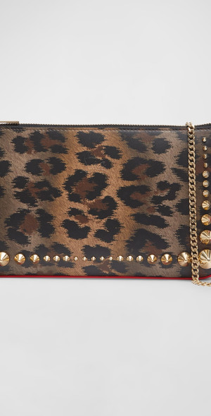 Christian Louboutin - Loubila Leopard-Print Pouch Chain Shoulder Bag