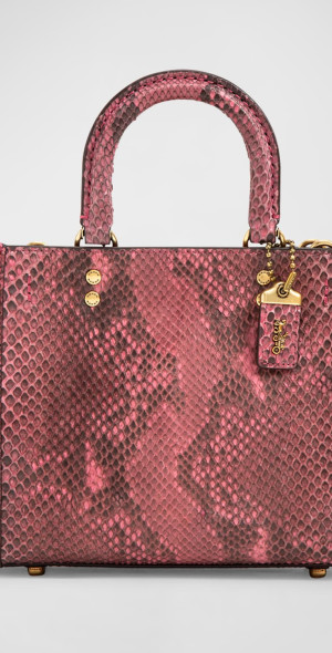 Coach - Rogue 20 Python Top-Handle Bag
