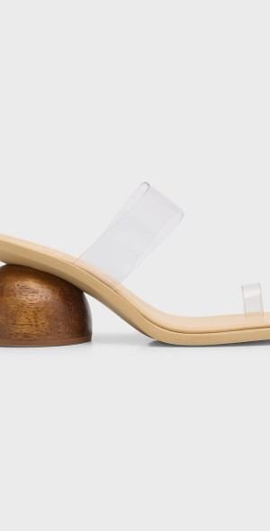 Cult Gaia - Adora Vinyl Toe-Strap Slide Sandals