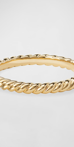 David Yurman - DY Cable Band Ring in 18K Gold, 2.45mm