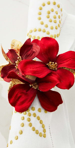 Deborah Rhodes - Golden Dogwood Napkin Ring