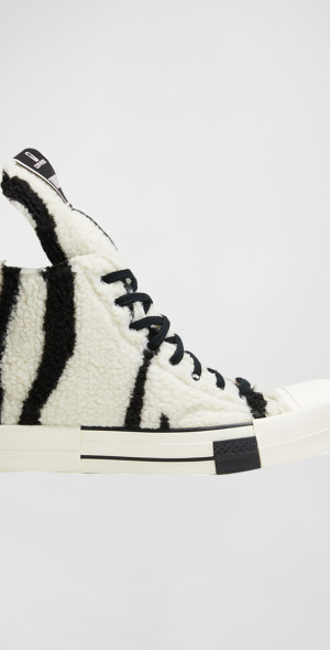 DRKSHDW RICK OWENS - x Converse Men's TURBODRK Zebra-Print High Top ...