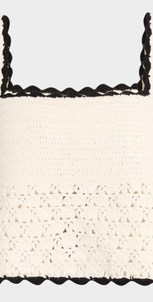 ELEVEN SIX - Caria Scallop-Trim Crochet Top