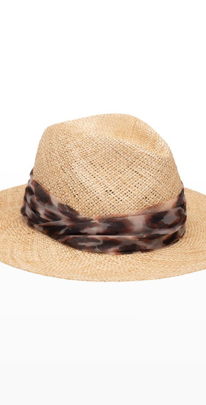 Eugenia Kim - Lillian Straw Fedora Hat w/ Scarf