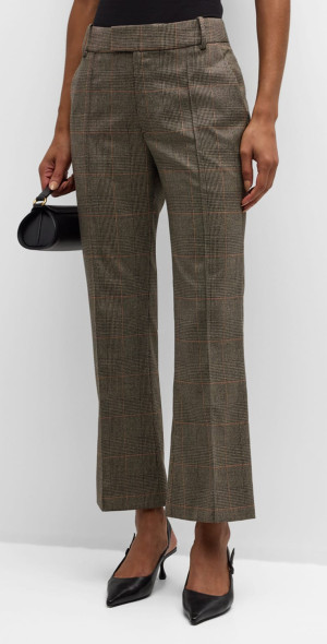 FRAME - Check Ankle Trousers