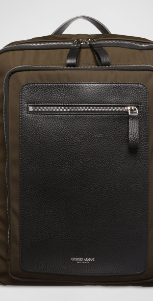 Giorgio Armani - Men's Paneled Leather Backpack